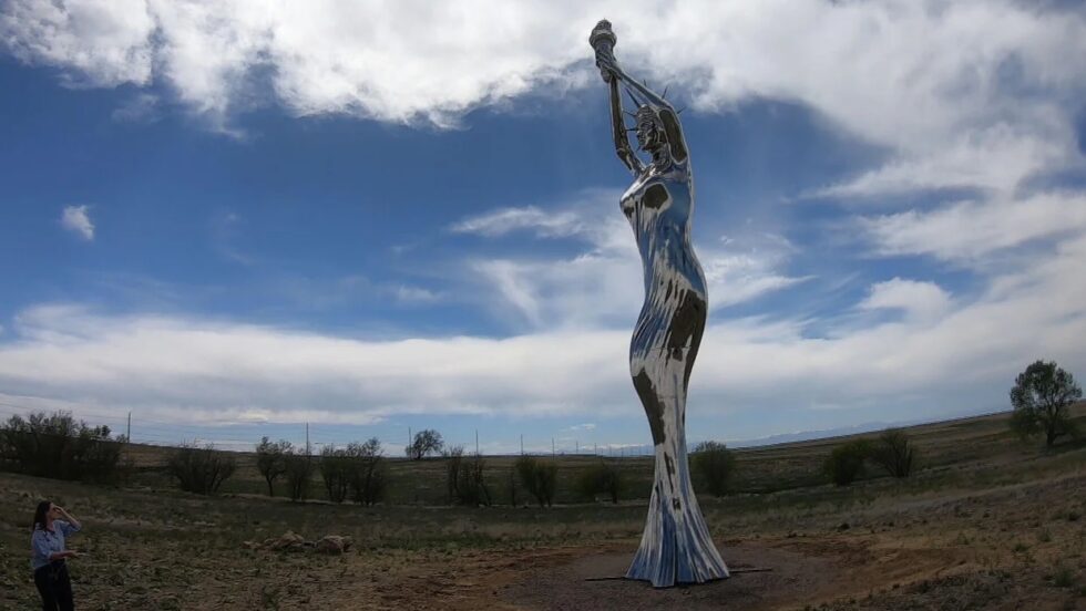 Art program installs sculpture "Liberty" in Colorado city neighborhood ...